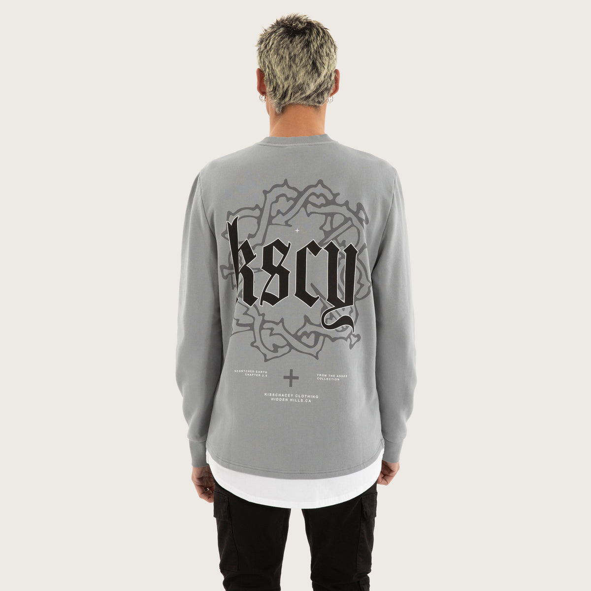 Weary Layered Sweater Pigment Ultimate Grey | KSCY