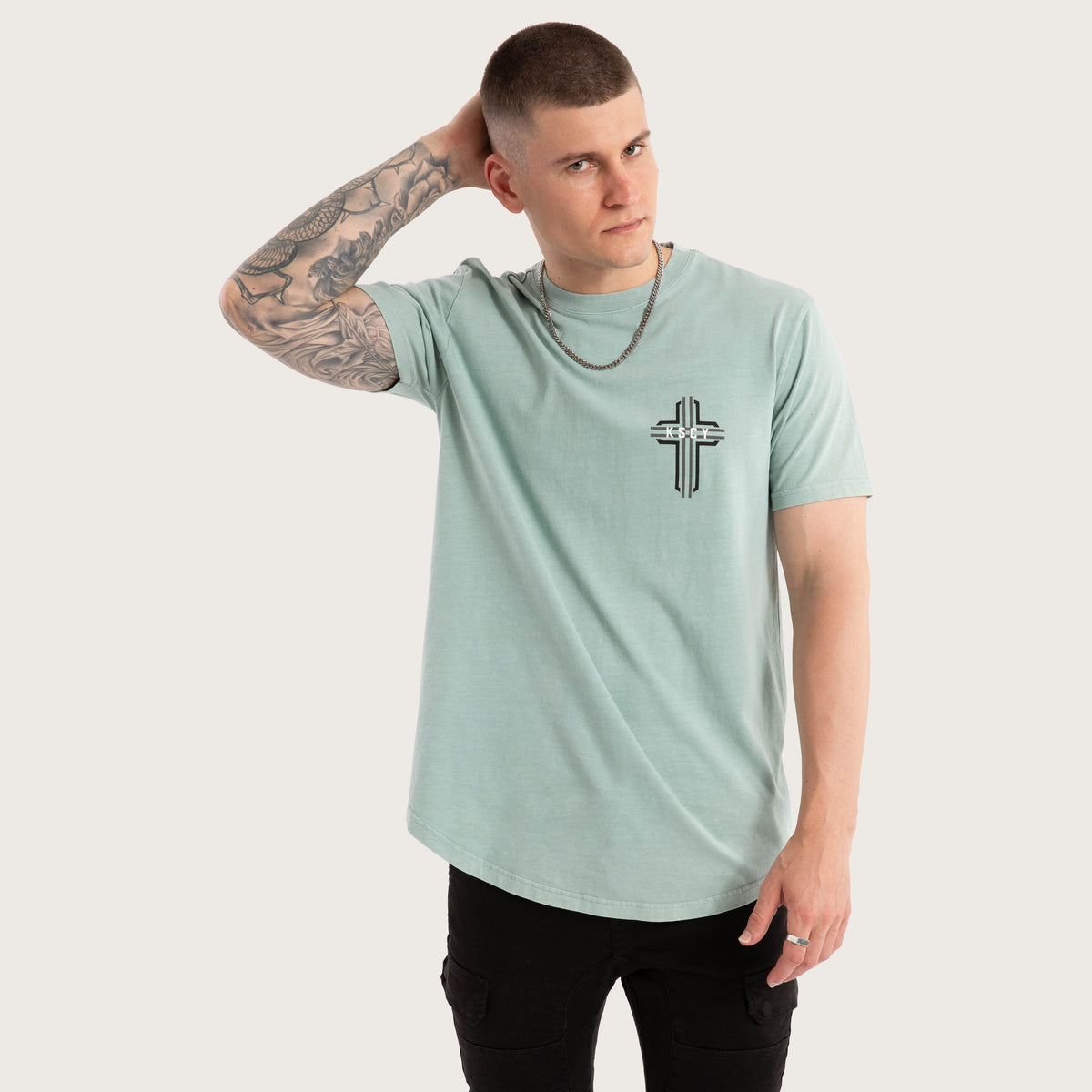 Zest Ride Dual Curved Tee in Blue | KSCY