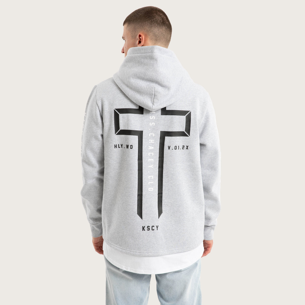 Trace Layered Hoodie in Grey Marle | KSCY