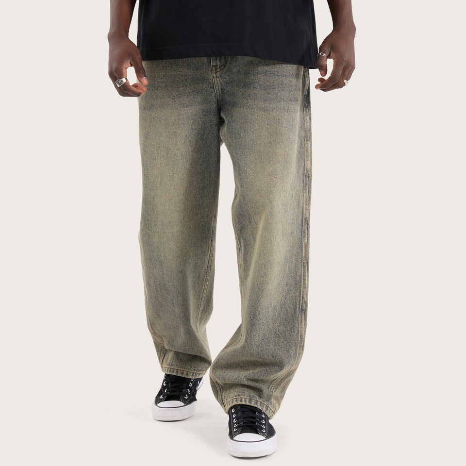 K6 Baggy Wide Leg Jean in Sandblast Wash | KSCY