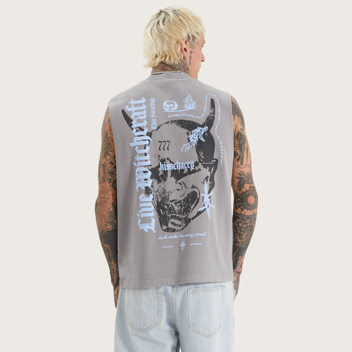 Gorst Street Muscle Tank in Pigment Silver Grey | KSCY