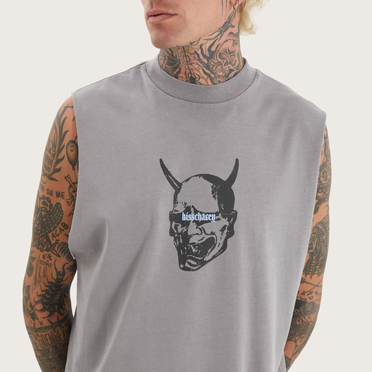 Gorst Street Muscle Tank in Pigment Silver Grey | KSCY