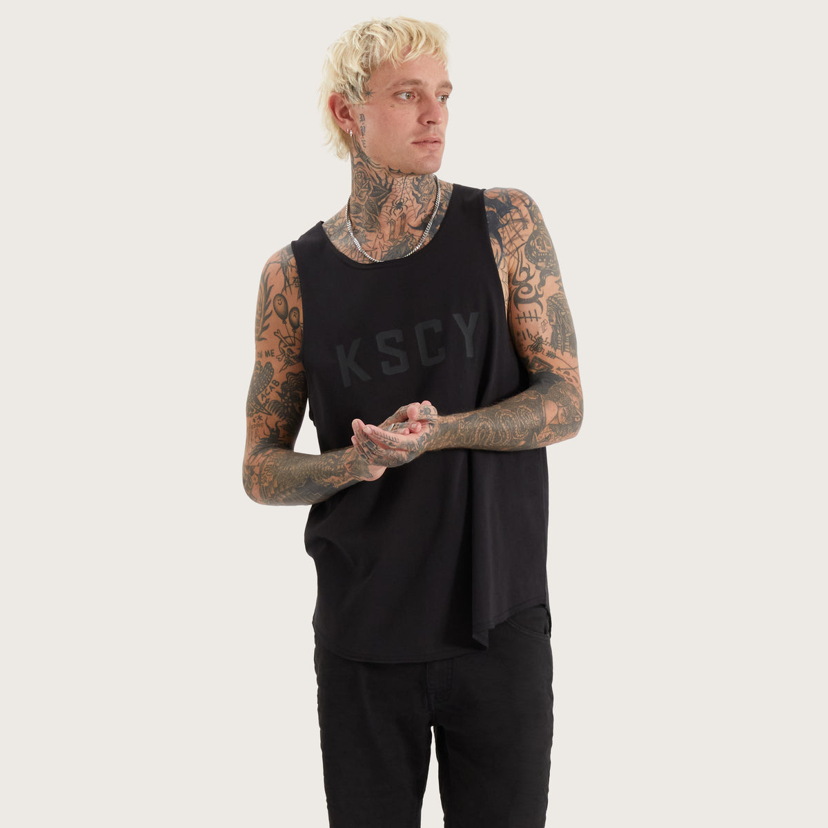 Cross Raw Muscle Tank in Jet Black | KSCY