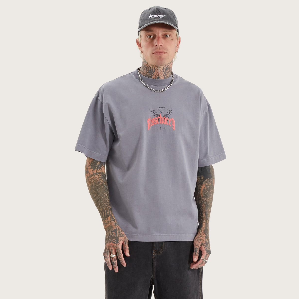 Morris Street Tee in Pigment Sky Rocket Grey | KSCY