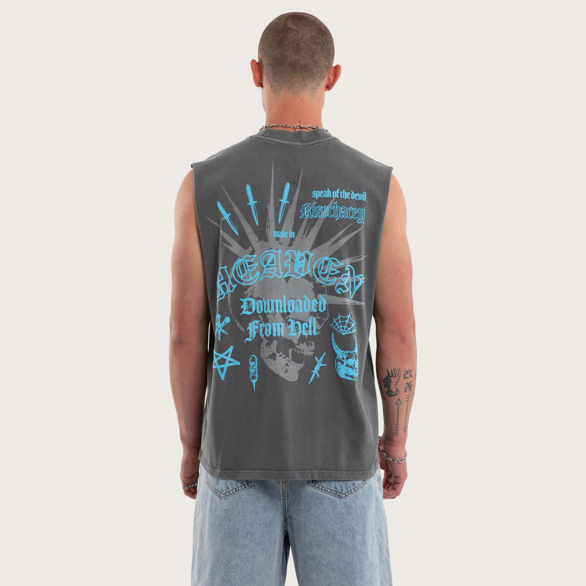 Disobey Street Muscle Tee Pigment Grey | KSCY