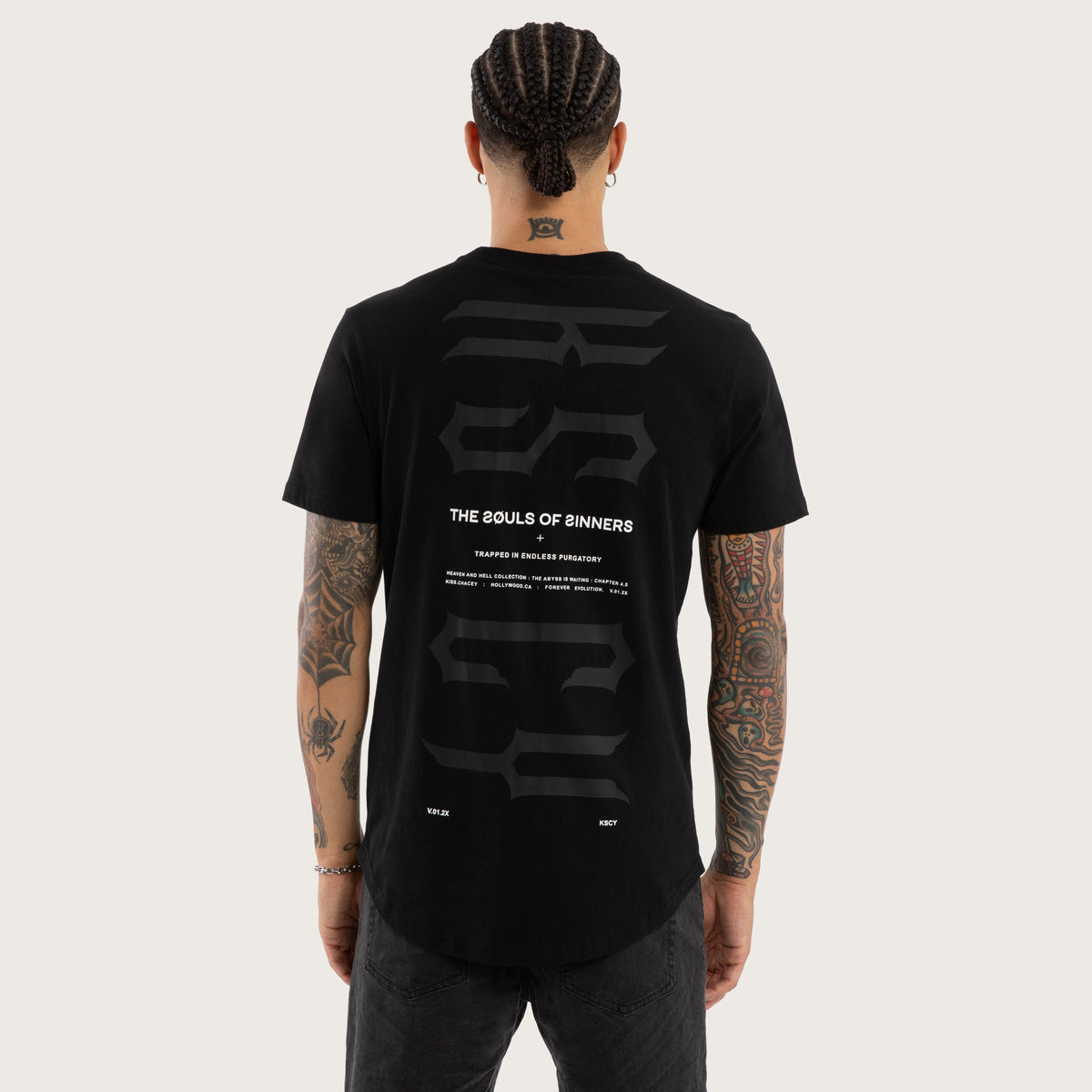 Trapped Dual Curved Tee Jet Black | KSCY