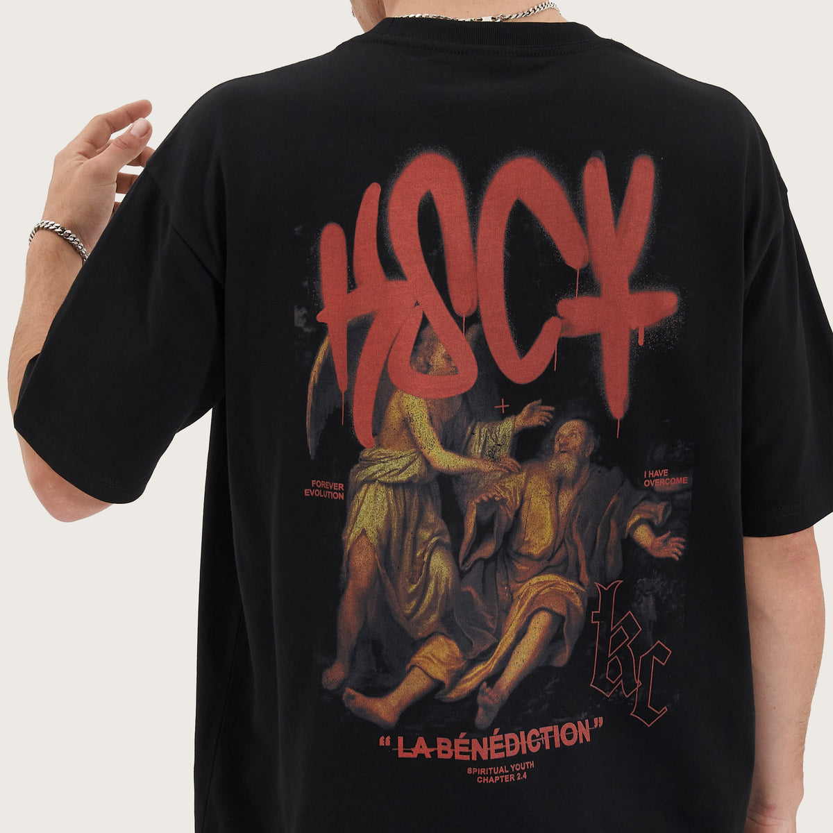 KSCY Blessing Heavy Box Fit Tee in Jet Black - Kiss Chacey