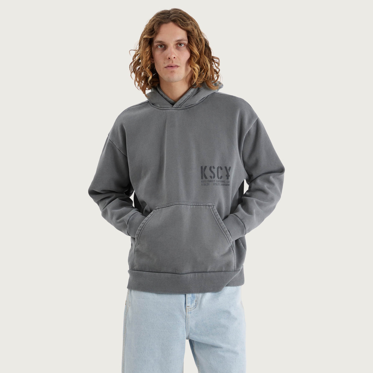 KSCY Efficacy Heavy Relaxed Hoodie in Steel - Kiss Chacey