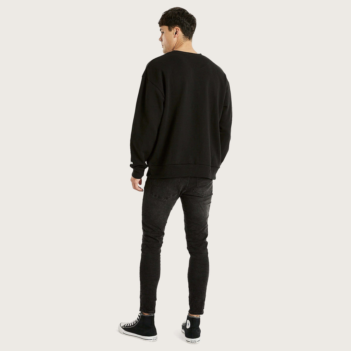 Essentials Crew Neck Jumper Jet Black | KSCY Basic Fleece | KSCY