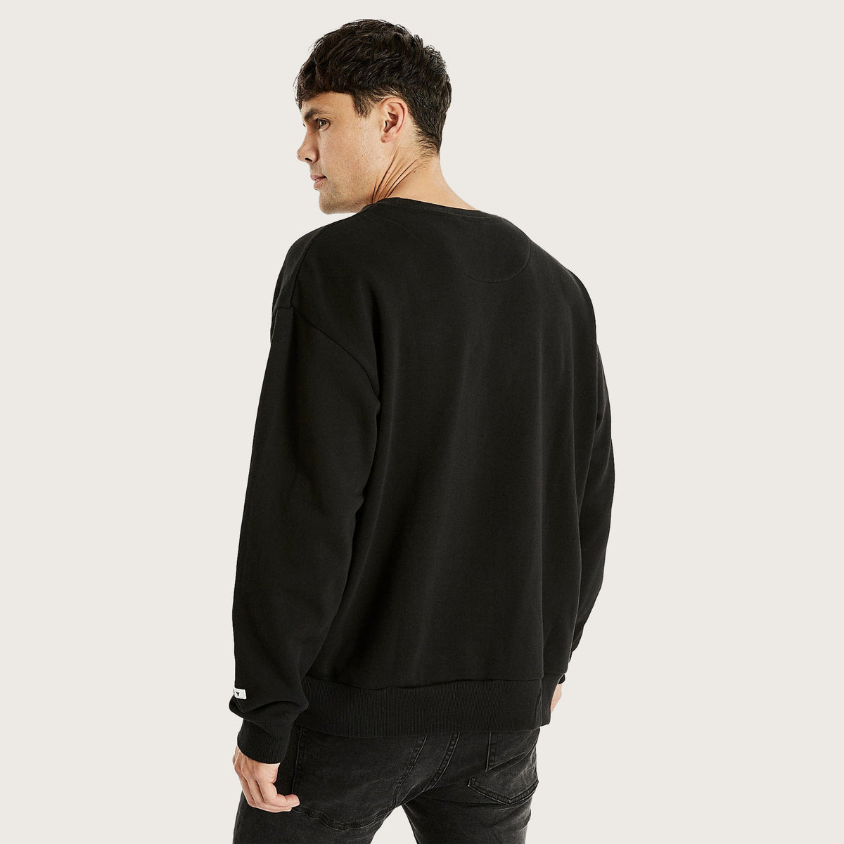 Essentials Crew Neck Jumper Jet Black | KSCY Basic Fleece | KSCY