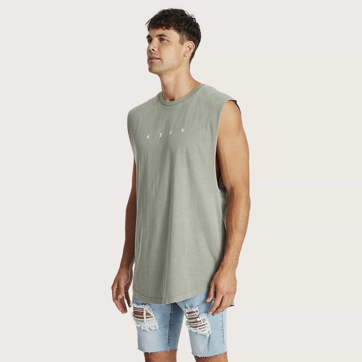 Hypocrit Dual Curved Muscle Tee Pigment Shadow | KSCY