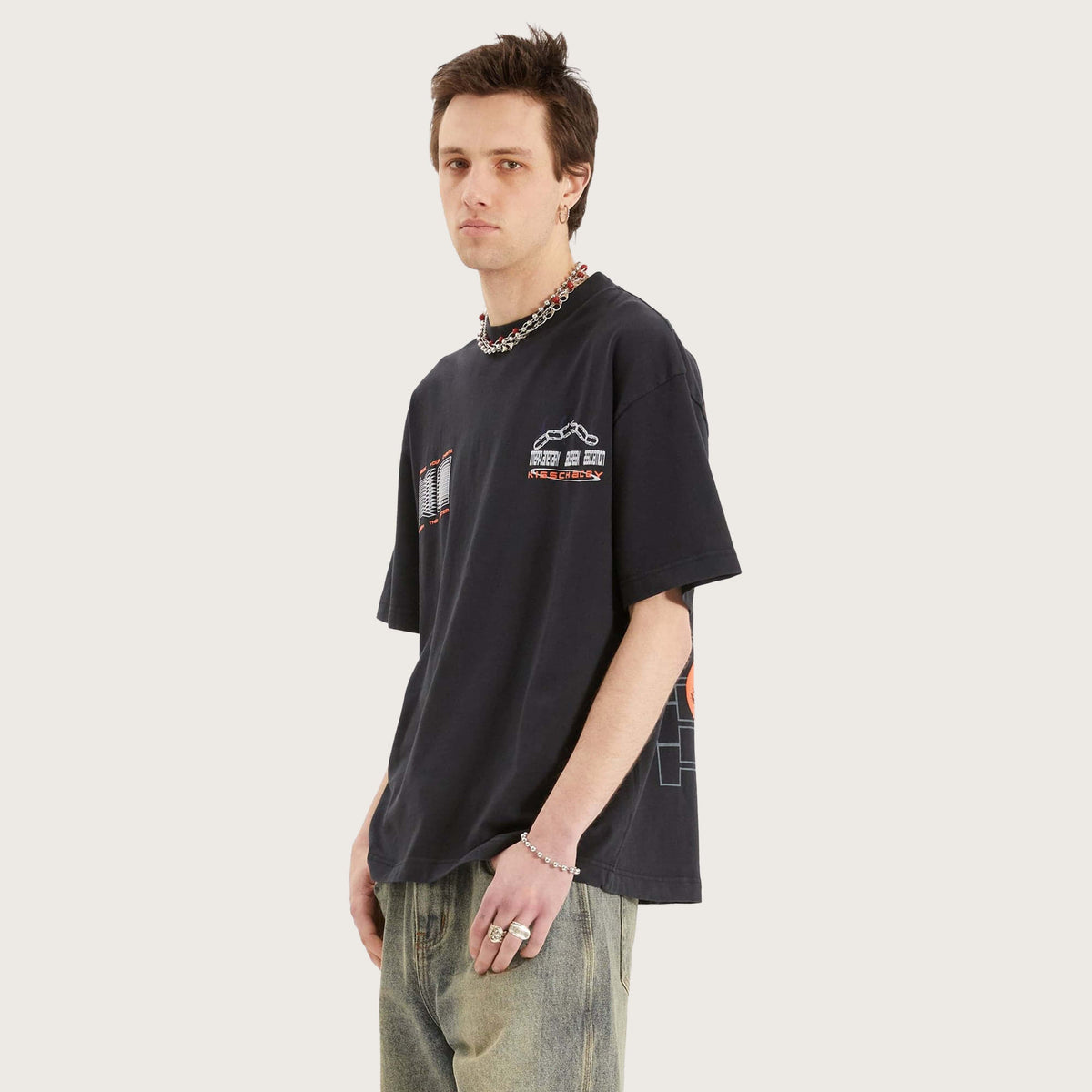 Jailbreak Heavy Street T-Shirt in Pigment Anthracite Black | Kiss Chacey