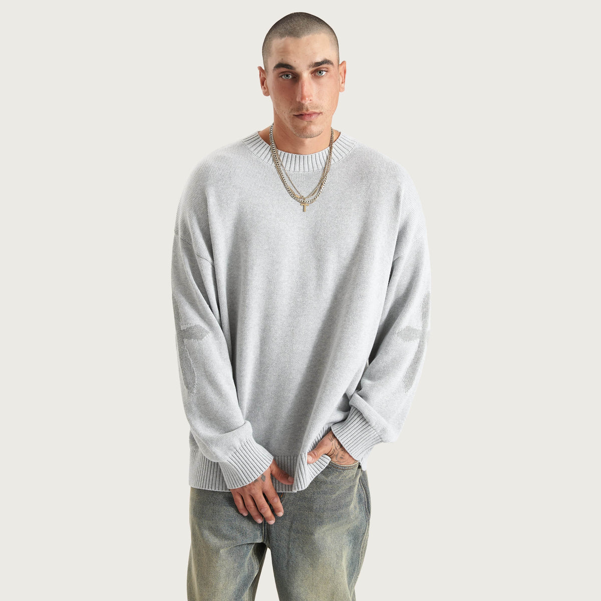 KSCY Renowned Relaxed Chunky Knit in Grey - Kiss Chacey
